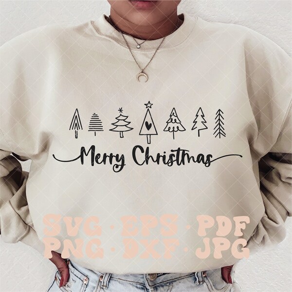 Merry Christmas Cursive Svg - Etsy