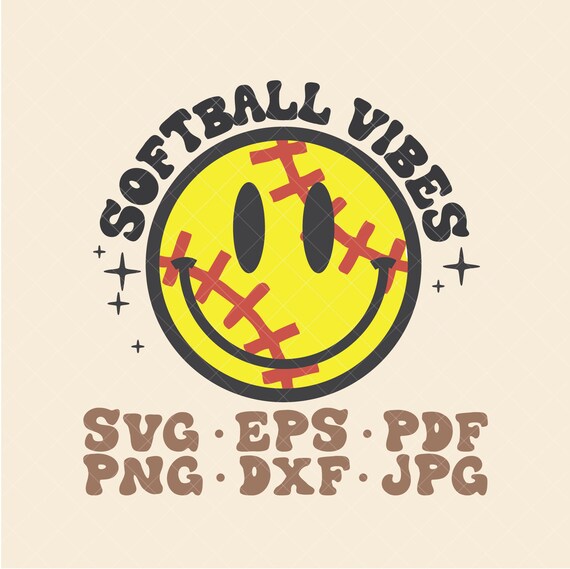 Softball Vibes Svg Softball Vibes Softball Vibes | Etsy