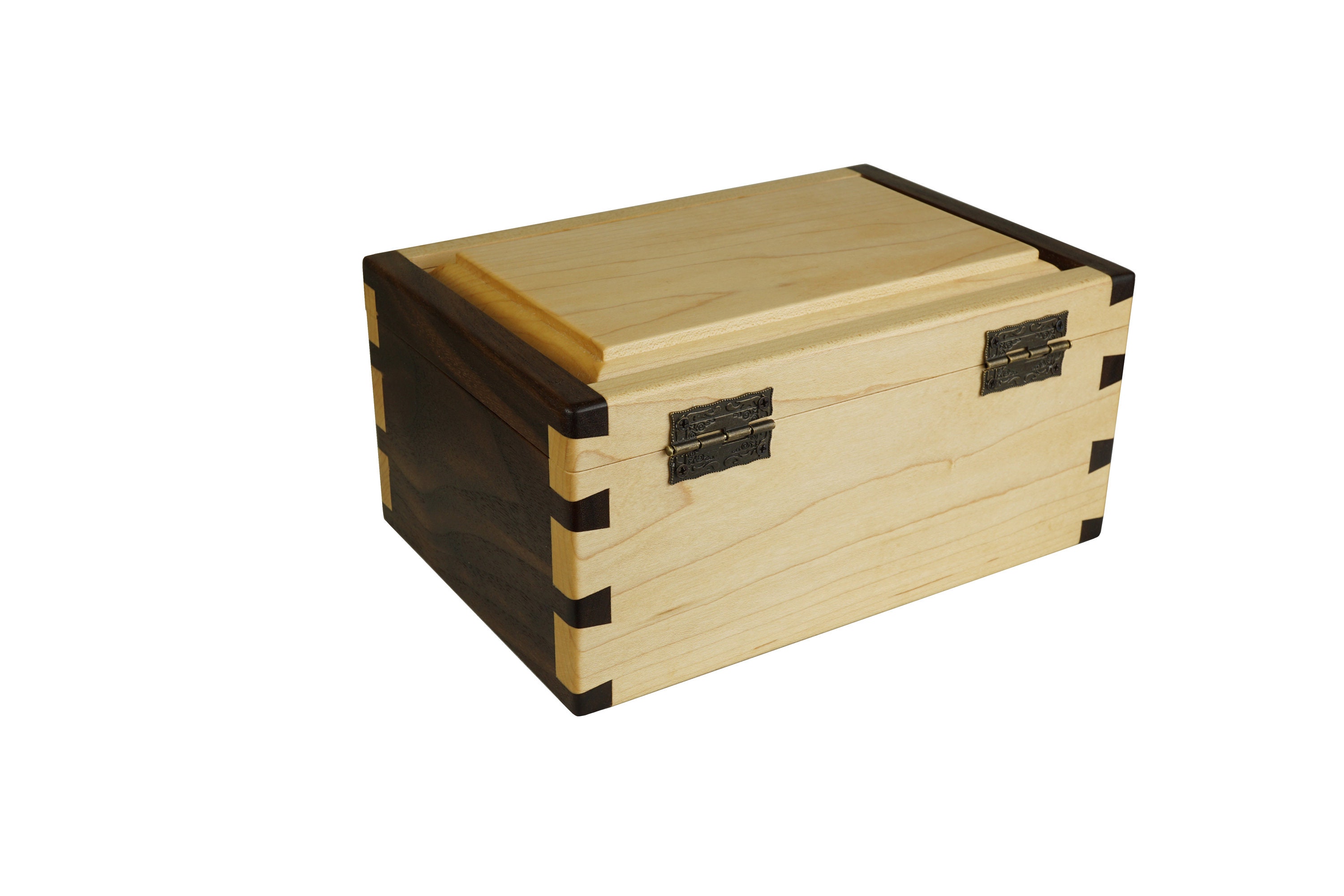 Maple & Walnut Dovtail Joints Keepsake Box - Etsy