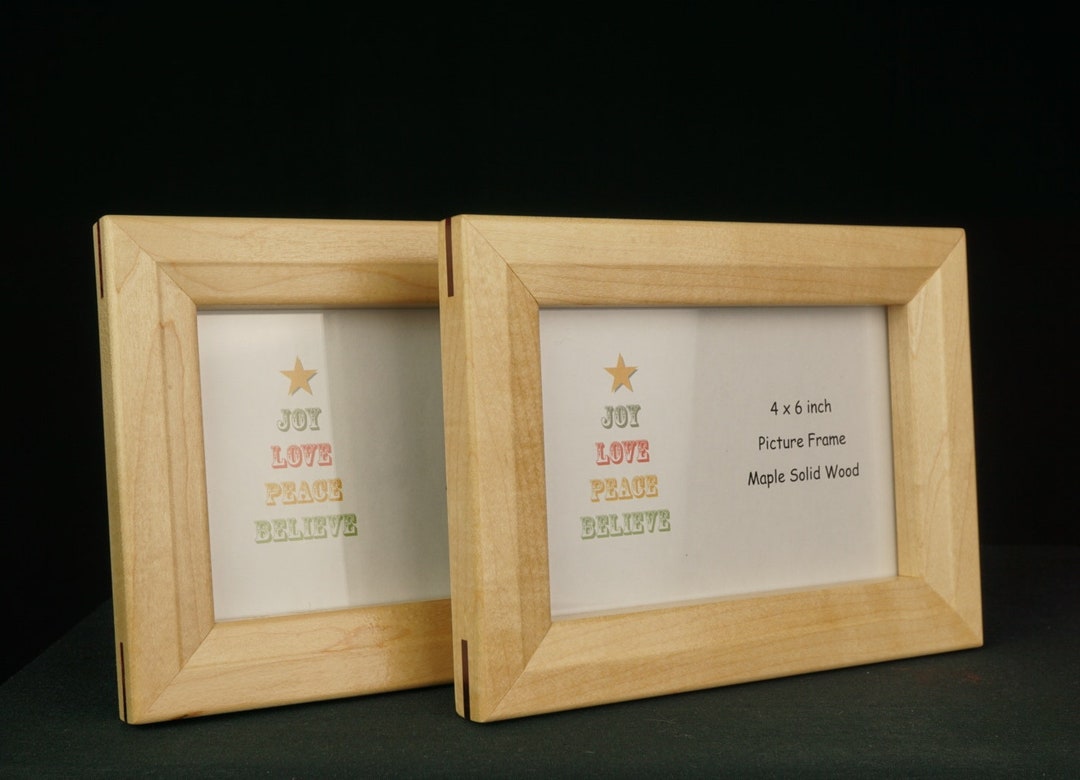 Maple Solid Wood Tabletop Picture Frame 4x6 (set of 2) - Etsy