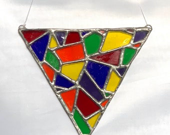 Sun Triangle Stained Glass Pattern PDF, Png Digital File Stained Glass ...