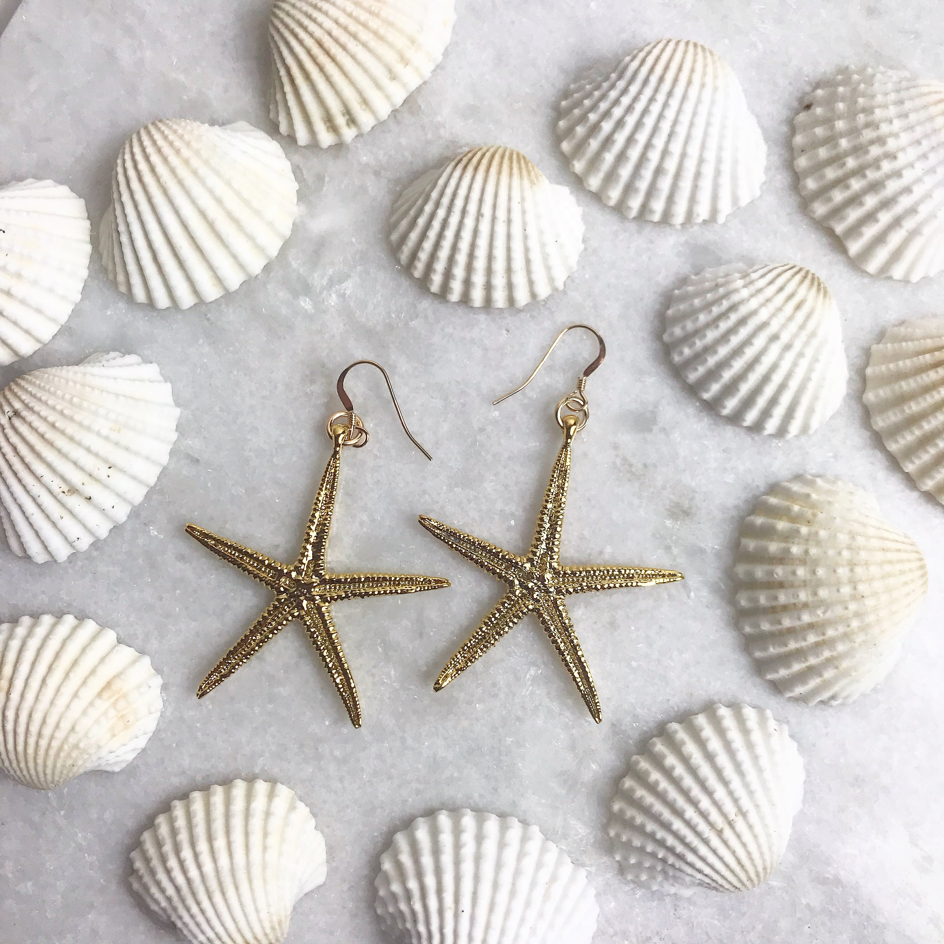 Gold Starfish Earrings Starfish Jewellery Gold Starfish | Etsy