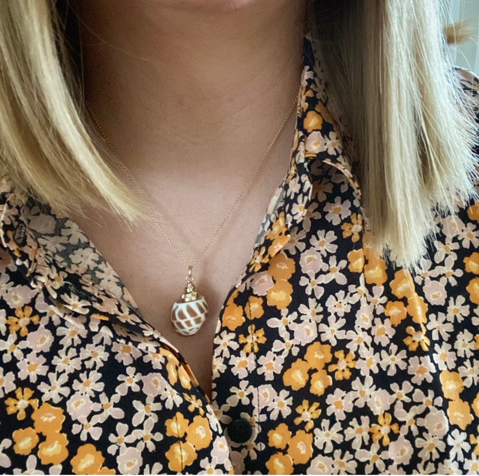 Gold Natural Conch Shell Necklace Shell Jewellery Seashell | Etsy UK