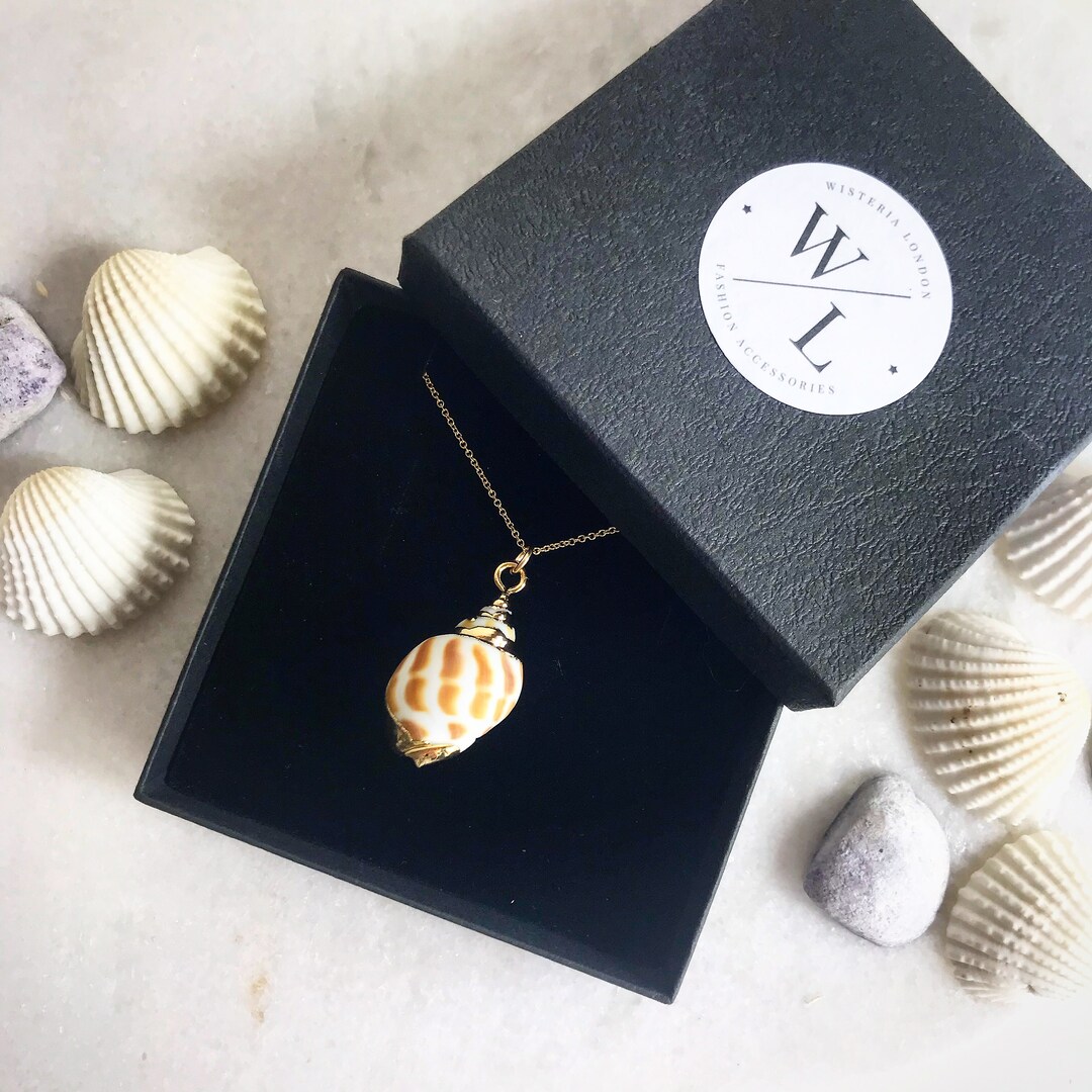 Gold Natural Conch Shell Necklace | Shell Jewellery | Seashell | Conch ...