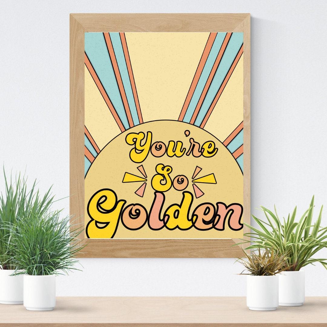 Golden Sun Harry Styles Print Poster 8 x 10 Music Lyrics | Etsy