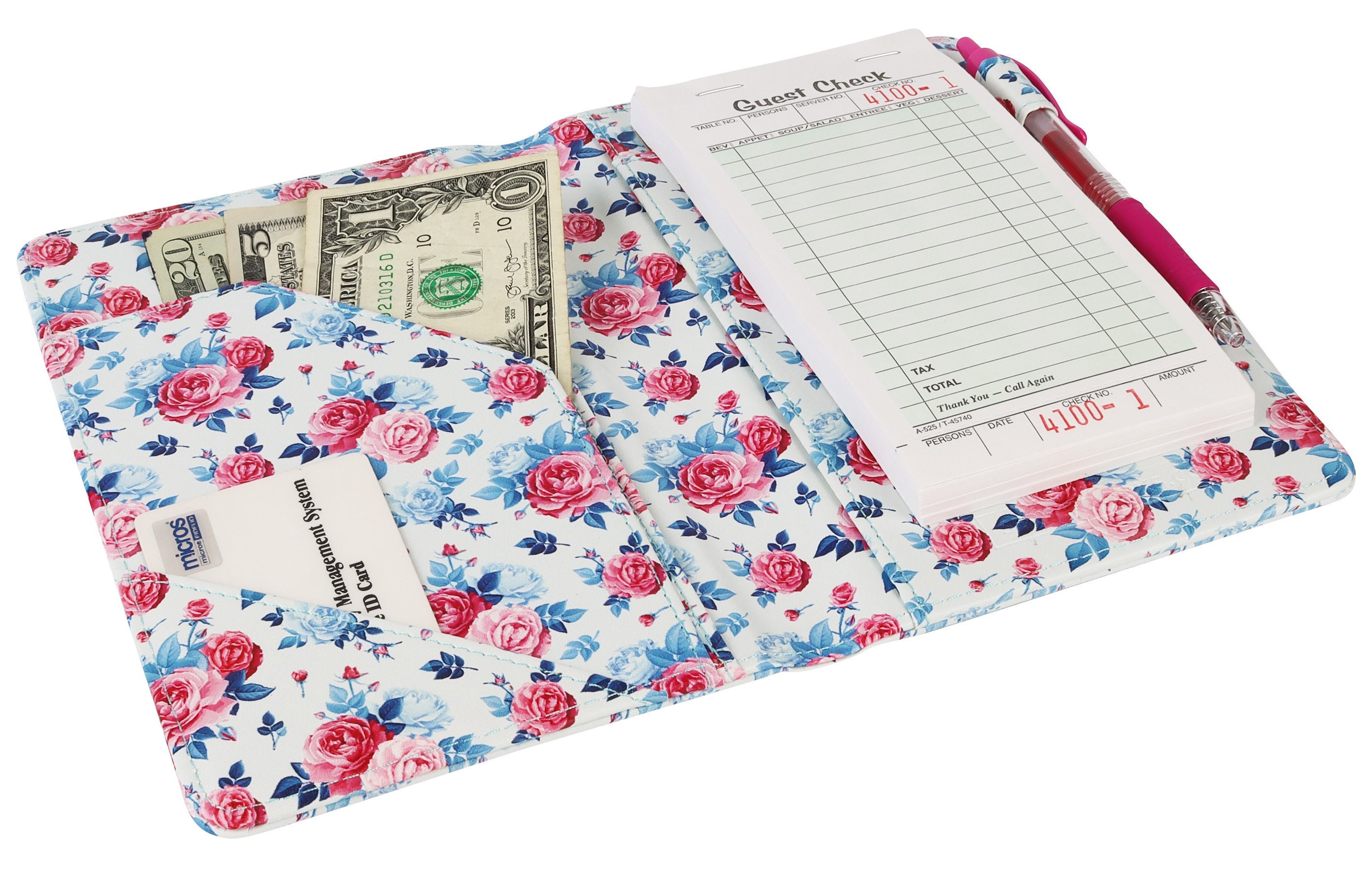 Pink and Blue Watercolor Flowers / Roses Server Book for - Etsy