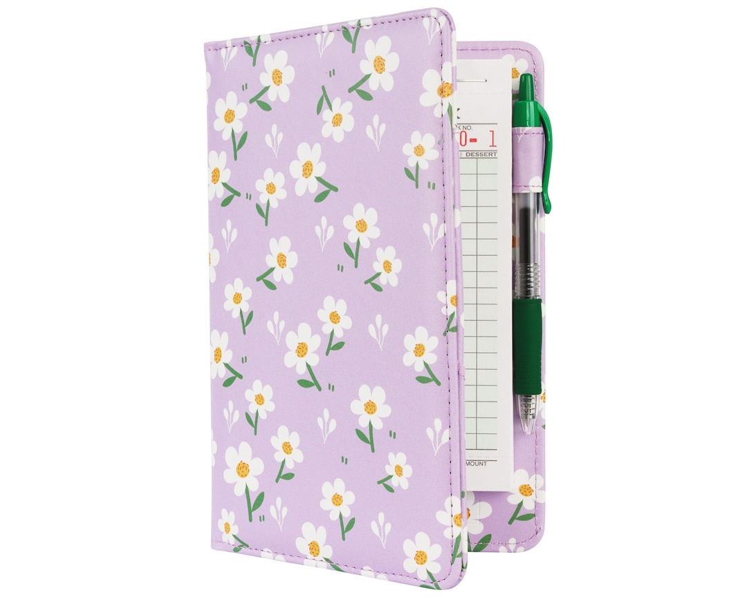 Purple Daisies Floral Server Book for Waitresses - Etsy