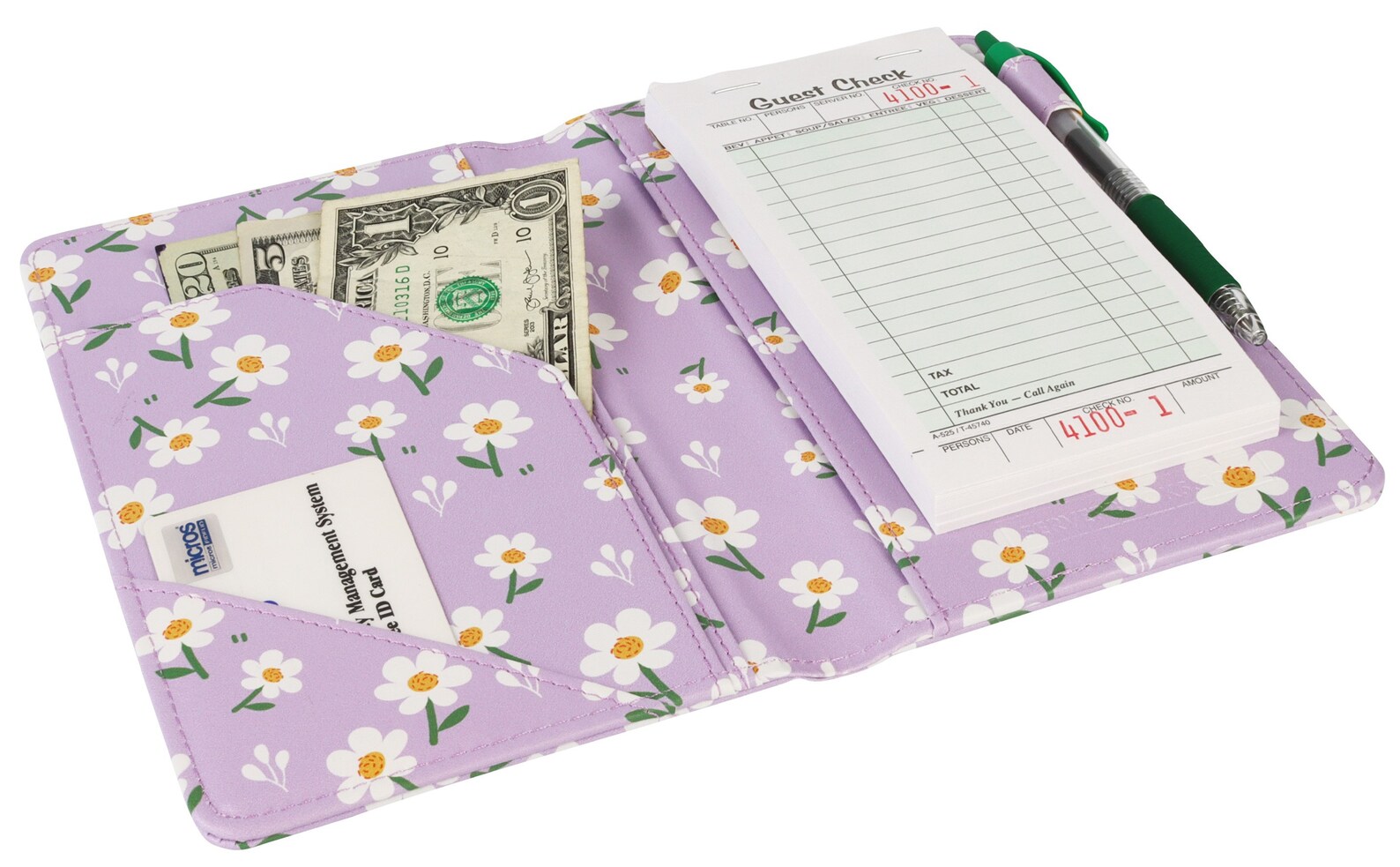 Purple Daisies Floral Server Book for Waitresses - Etsy