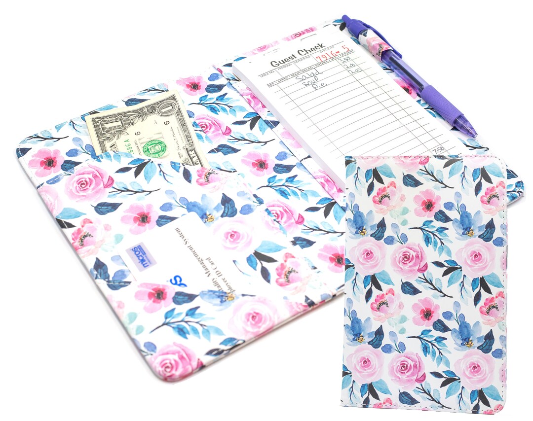 Watercolor Flowers / Roses Server Book for Waitresses - Etsy