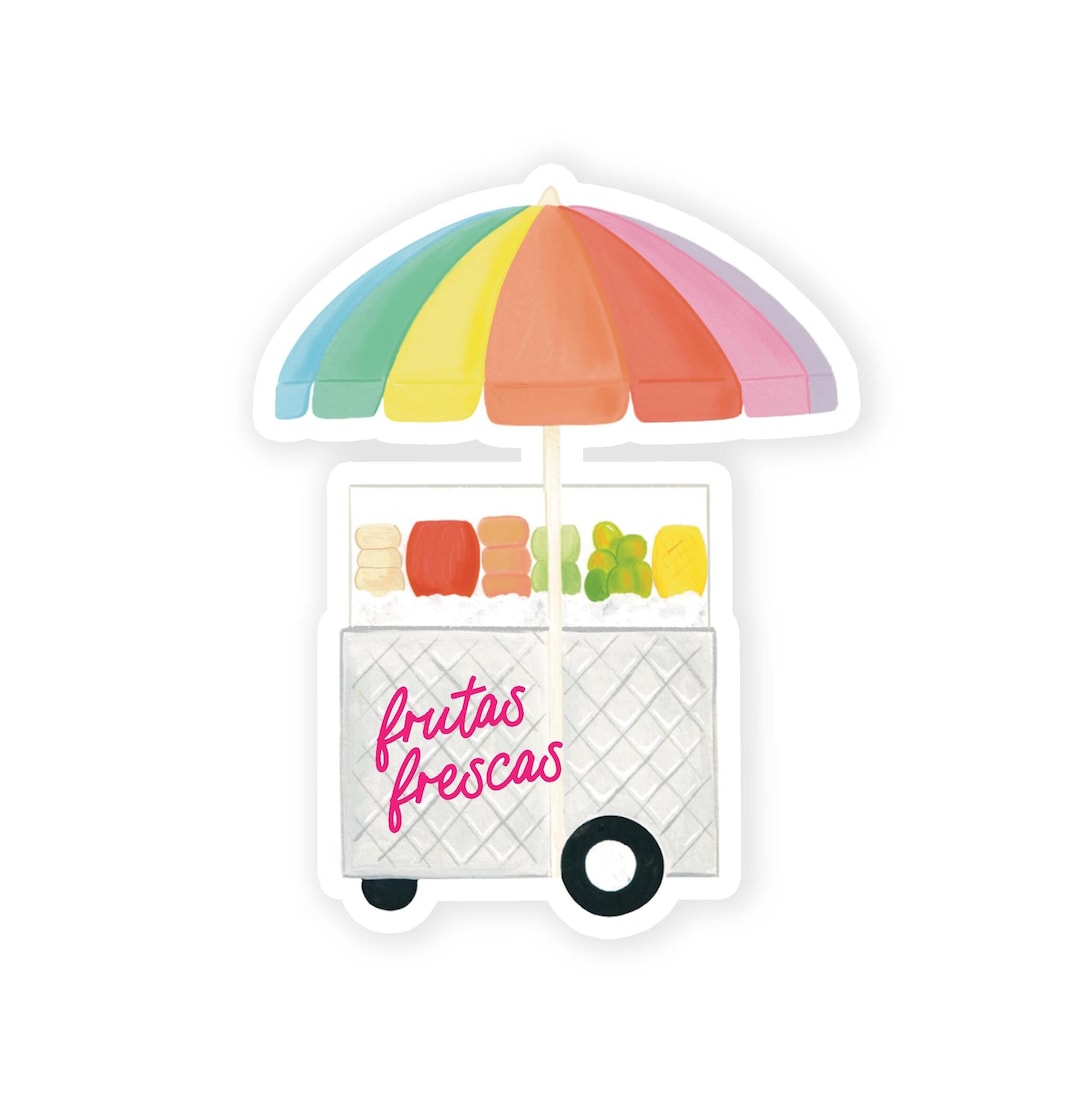 Frutas Frescas Sticker | Frutero Sticker | Fruit Cart - Etsy