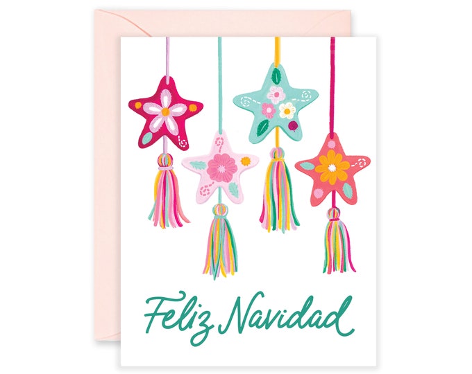 Feliz Navidad Felt Ornaments | Christmas Card | Feliz Navidad Card ...