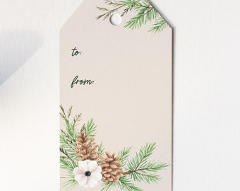 Pine Cone Tags Round Gift Tags Set of 10 - Etsy
