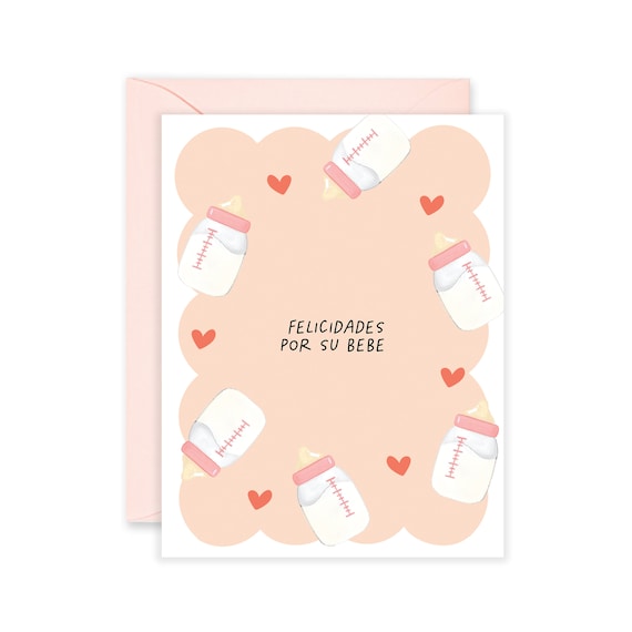 Spanish Baby Hola Bebé Spanish New Baby Card – Graphic Anthology