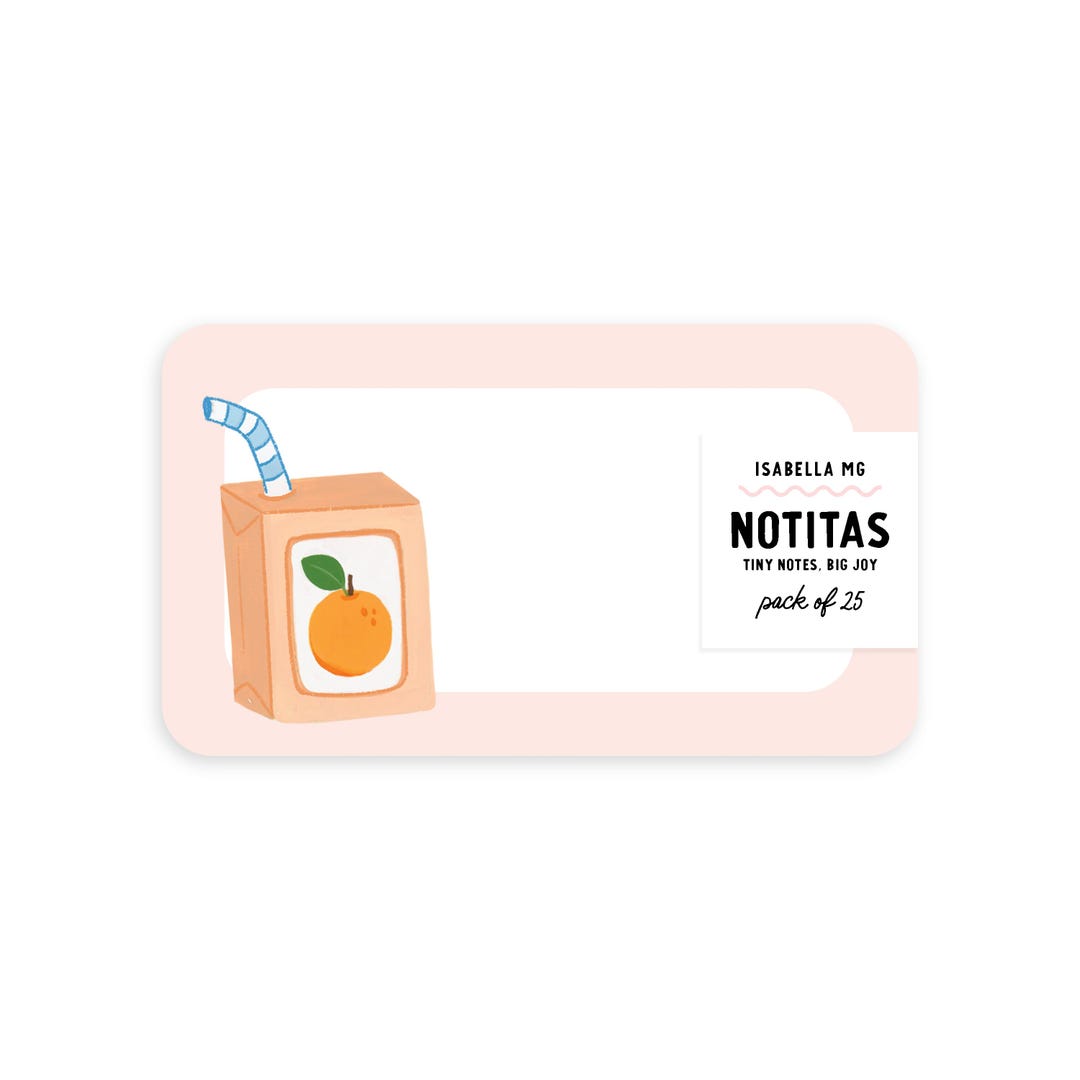 Juice Box Notitas | Tiny Notes, Lunch Box Notes, Back to School, Good ...
