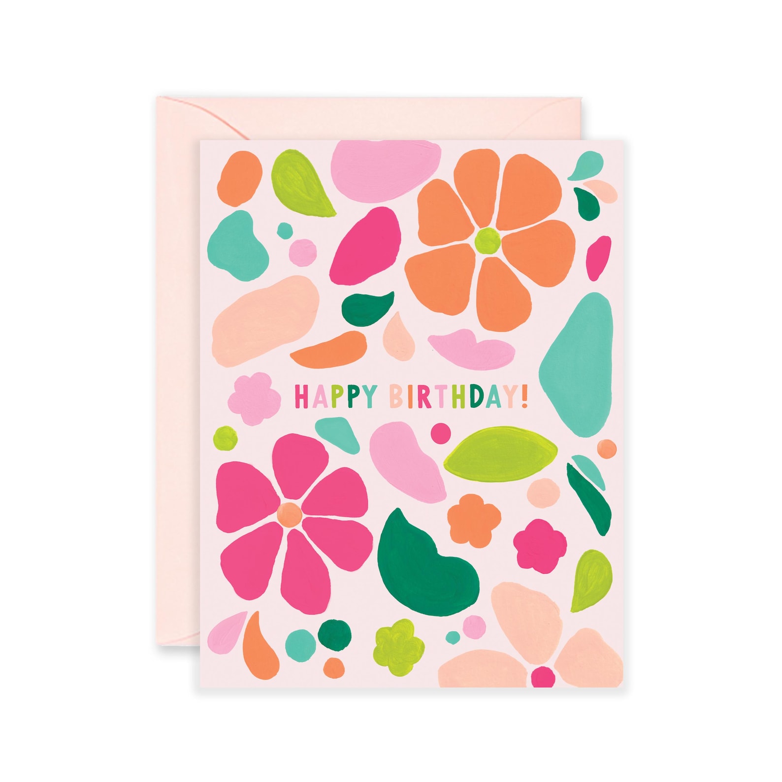 Colorful Blobs Birthday Card | Fun Birthday Card - Etsy