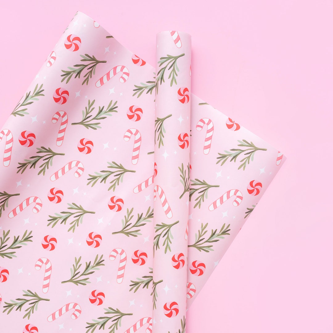 Sweet Pink Christmas Gift Wrap | Christmas Wrapping Paper | Holiday ...