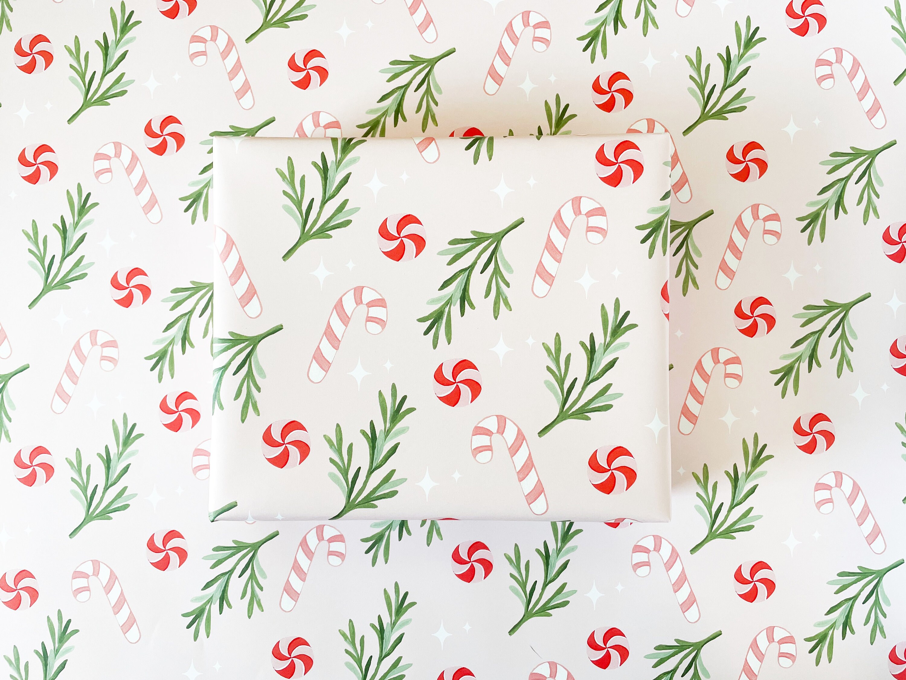 Sweet Pink Christmas Gift Wrap Christmas Wrapping Paper | Etsy