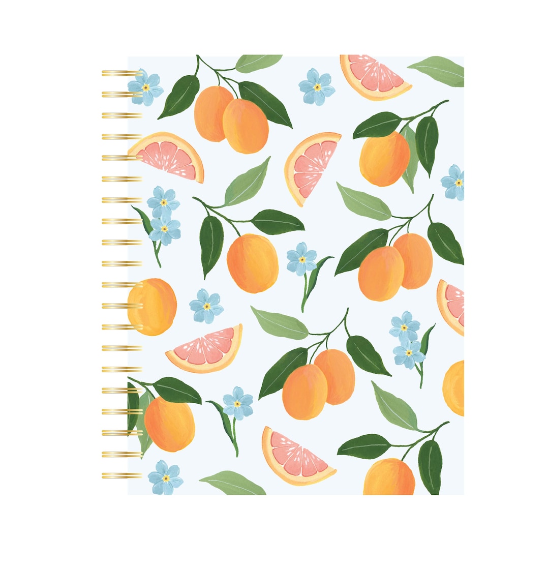 Citrus Sky Notebook | Back to School Notebook | Floral Citrus Notebook ...
