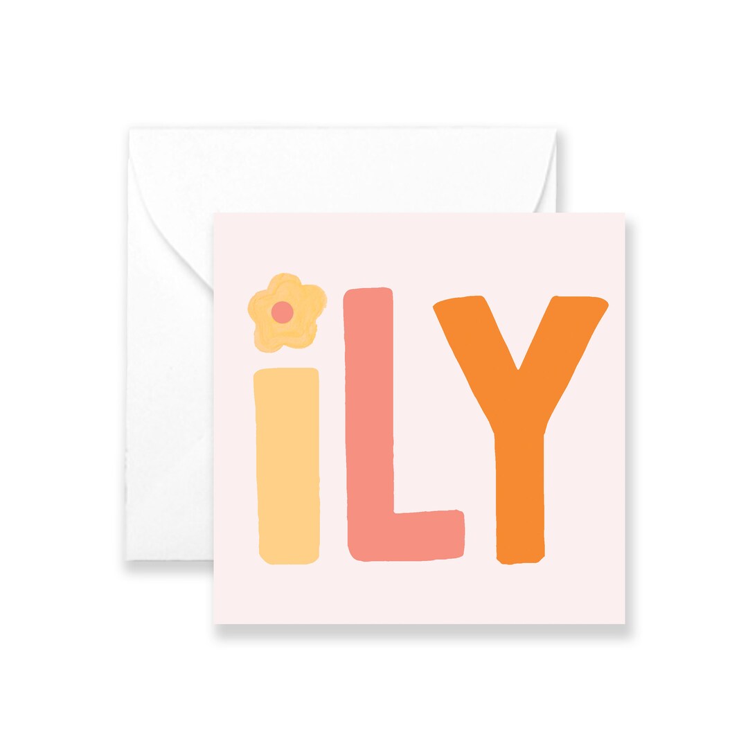 ILY - Izzy Mini Greeting Card - Etsy