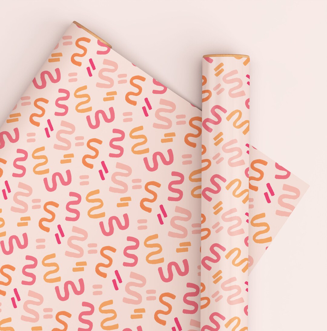 Birthday Squiggles Gift Wrap | Birthday Wrapping Paper - Etsy