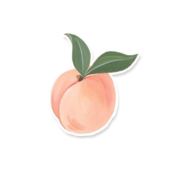 Peach Sticker - Etsy