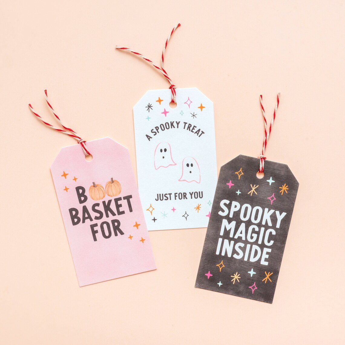Halloween Boo Basket Tag Happy Halloween Gift Tag Spooky - Etsy