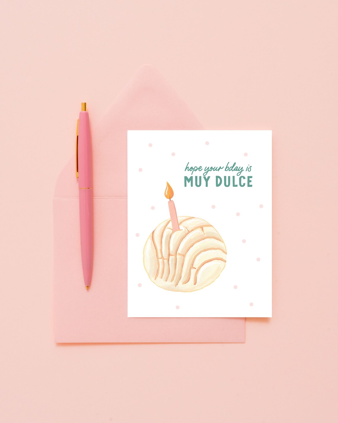 Muy Dulce Bday Greeting Card Concha Greeting Card - Etsy