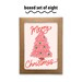 Pink Merry Christmas Holiday Greeting Card | Pink Christmas Tree ...