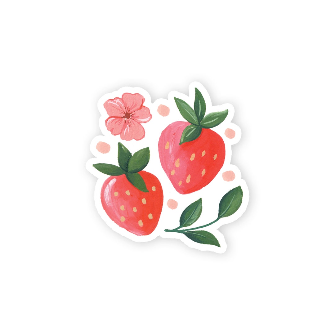 Strawberry Duo Sticker - Etsy