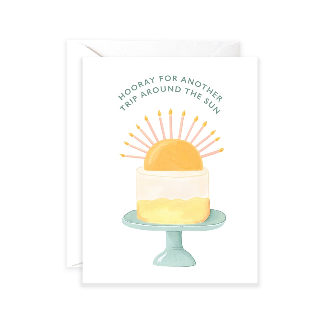 Hooray For Another Trip Around The Sun Greeting Card Sun - Etsy.de