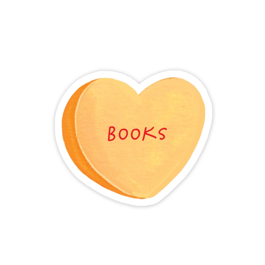Books Candy Heart Sticker | Conversation Heart Sticker | Valentine's ...