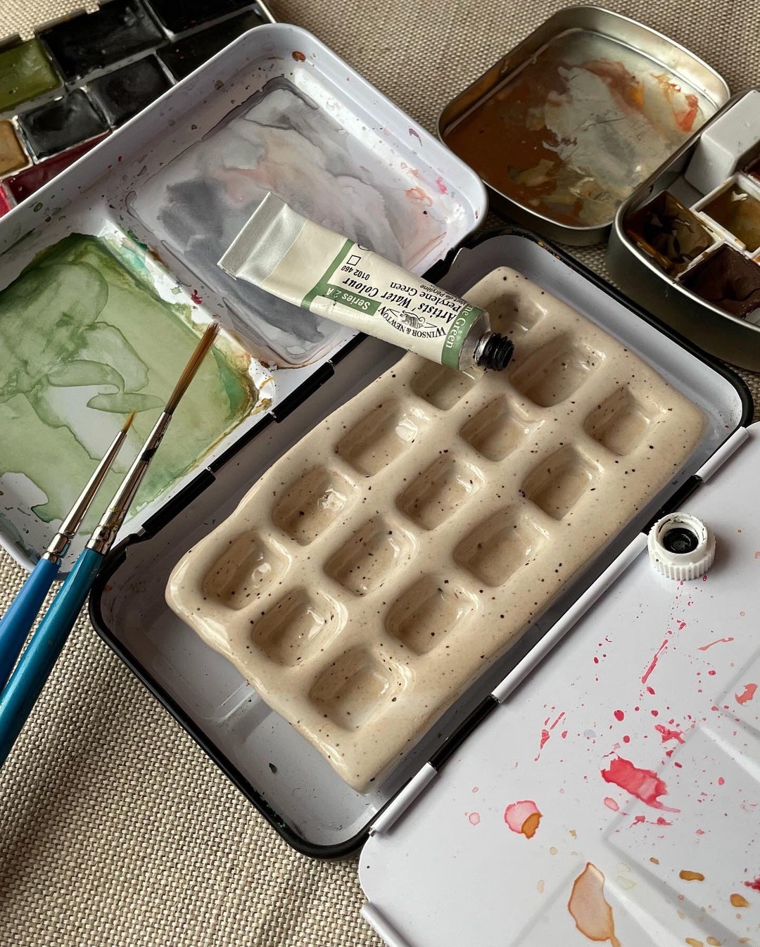 The Artist Watercolor Palette - 15 Empty Wells That Fit Inside a ...