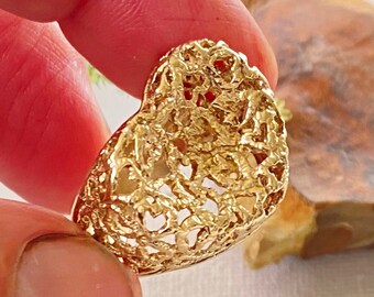 14K Solid Gold 5 Hearts Ring Gold Heart Ring Friendship - Etsy Israel