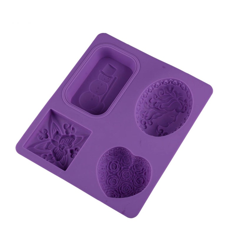 Reusable 4 Cavity 3D Unique Shape Silicone Mold Baking - Etsy
