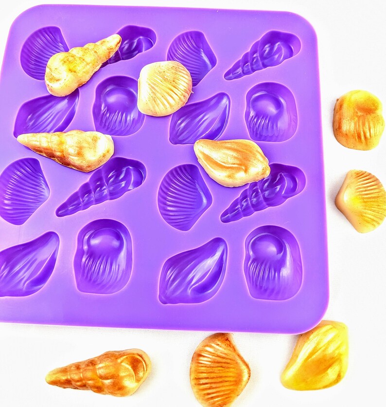16 Cavity Sea Shell Silicone Mold Chocolate Mould Jello | Etsy
