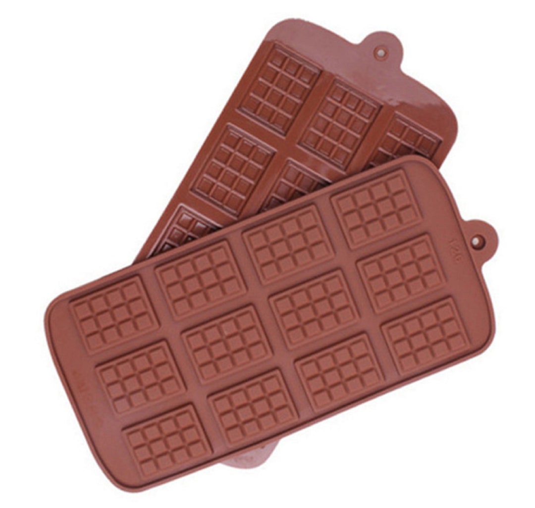 12 Mini Chocolate Bar Silicone Ice Mold, Chocolate Mould, Soap Making ...