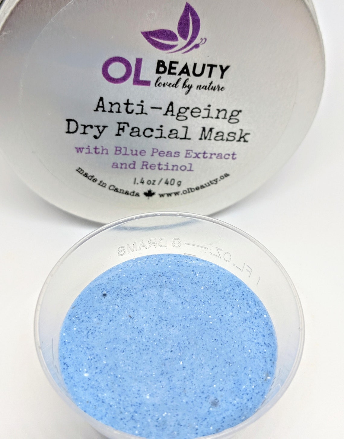 Anti-ageing Dry Facial Mask With Retinol&blue Peas | Etsy