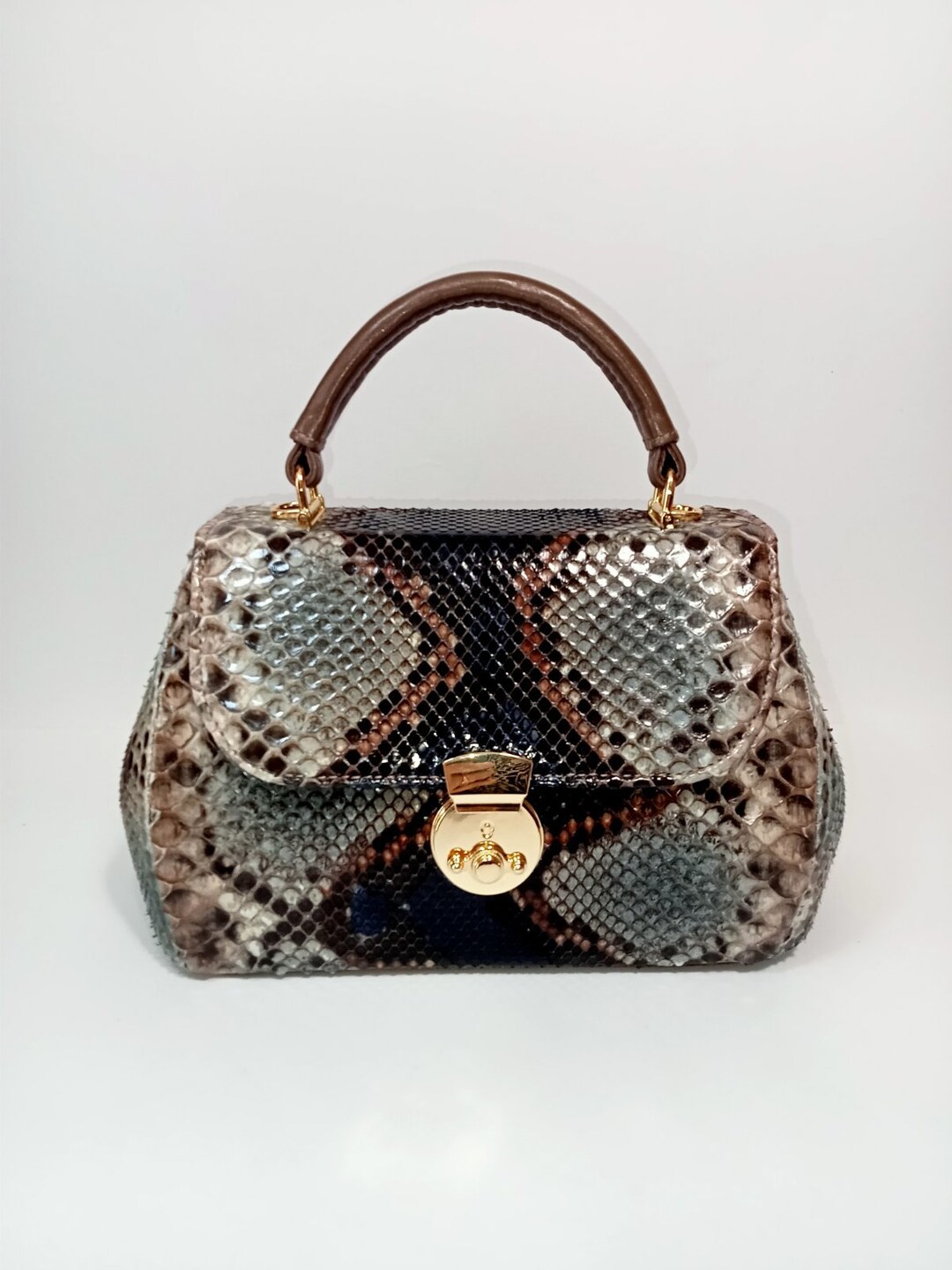 Snake Leather Bag, Lady's Purse, Leather Bag, Snake Skin Handbag ...