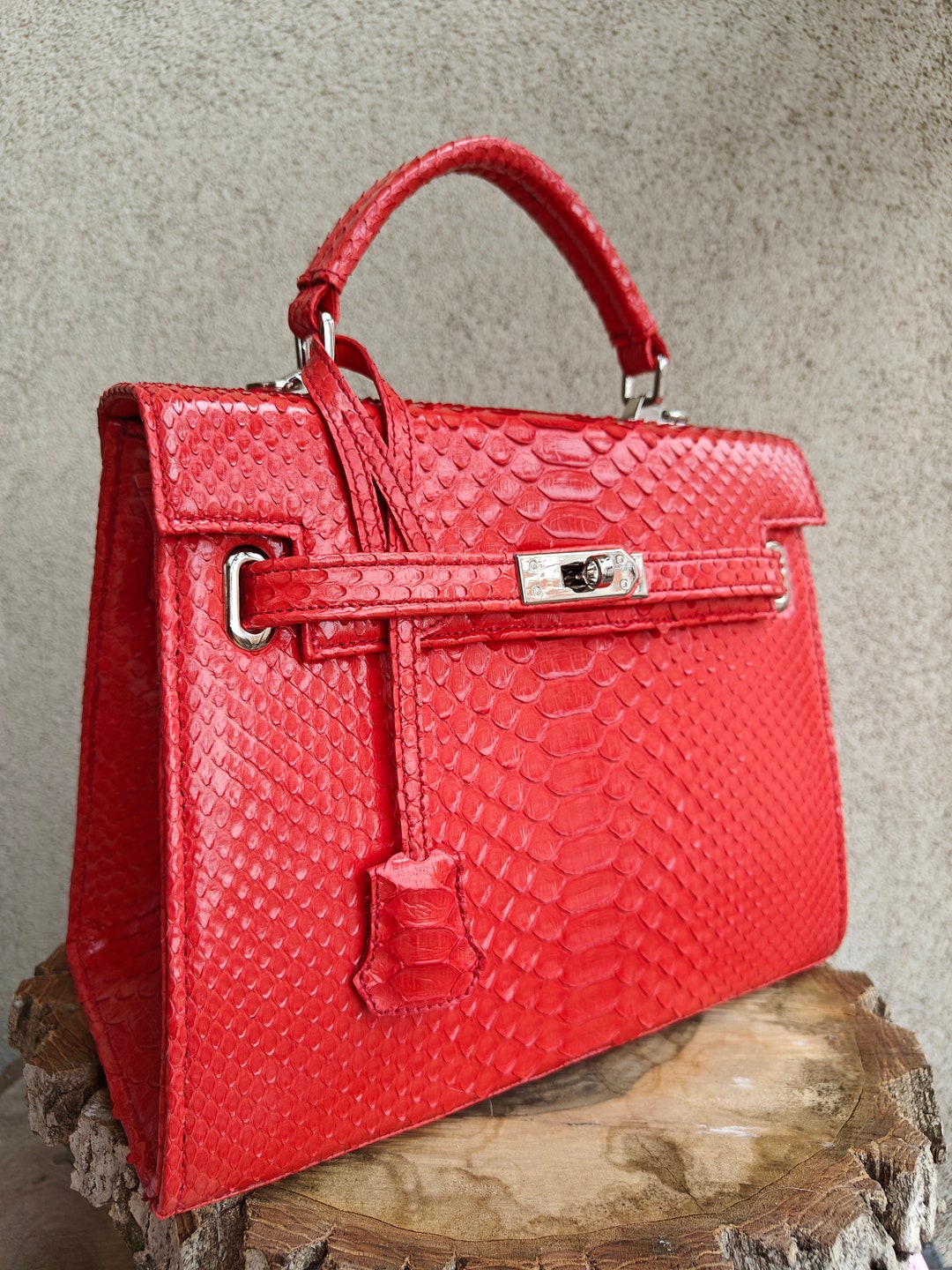 Snake Leather Bag, Lady's Purse, Leather Bag, Python Skin Handbag ...