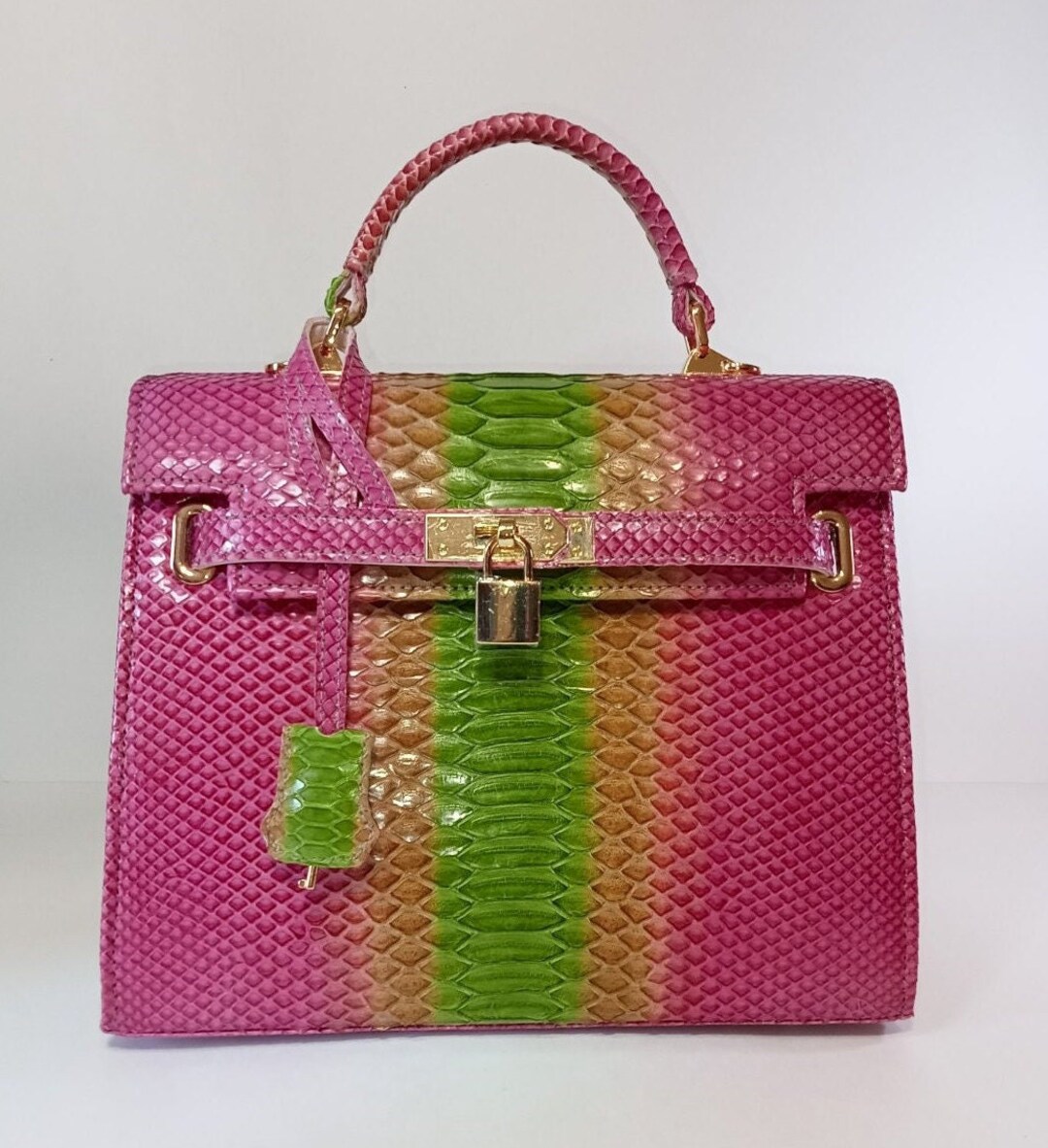 Snake Leather Bag, Lady's Purse, Leather Bag, Snake Skin Handbag ...