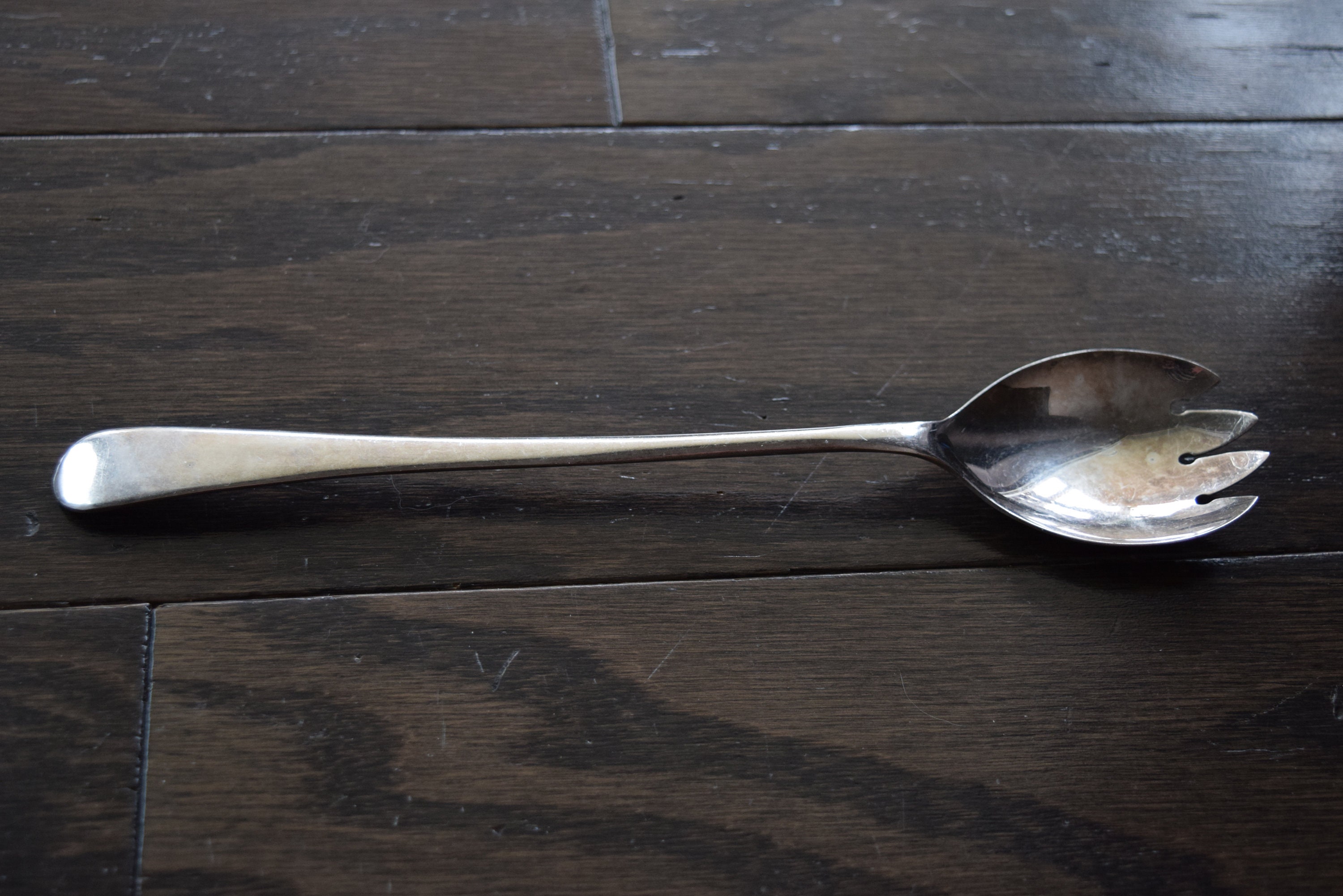 Silver Plated Salad Fork Made in England Large Spork - Etsy