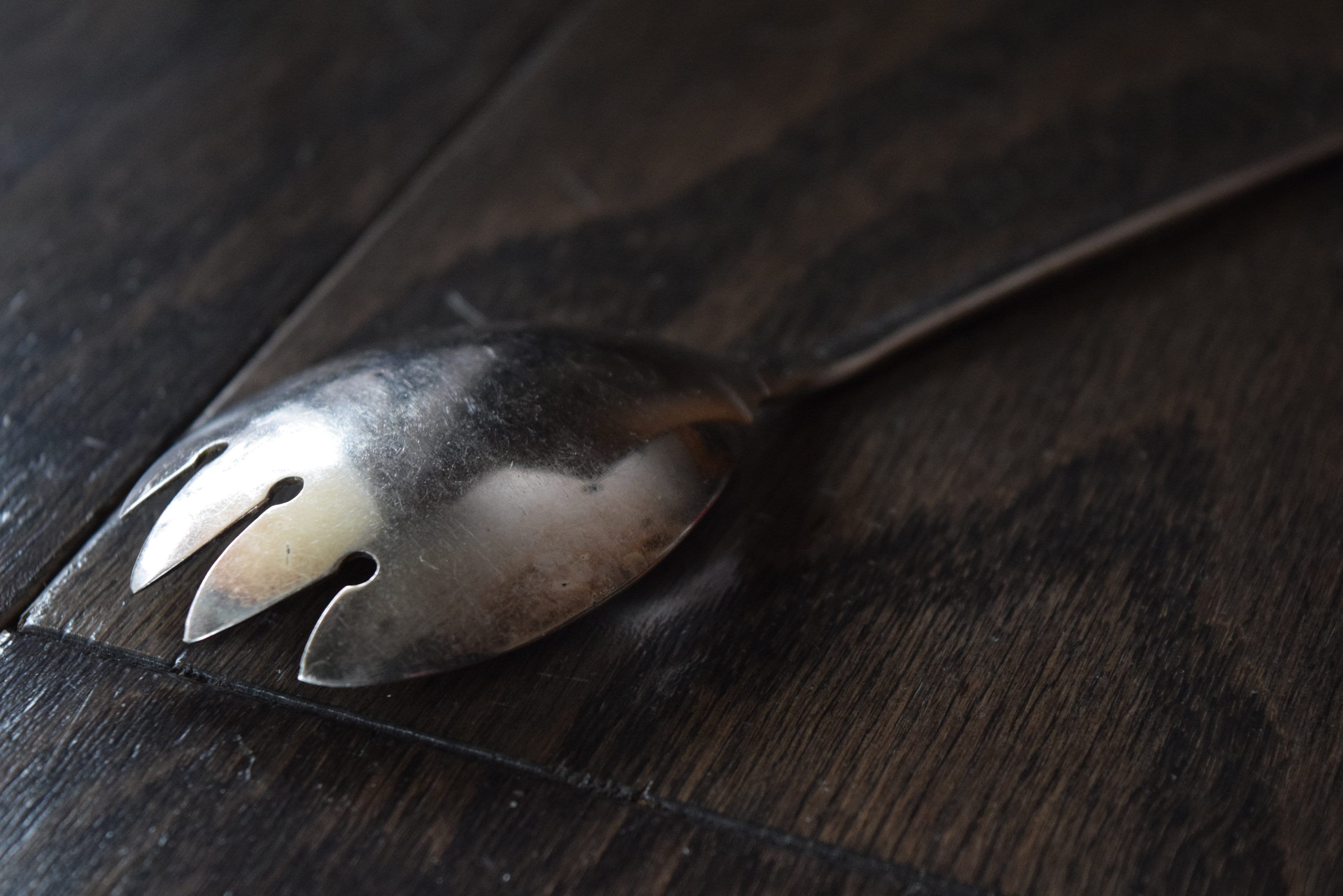 Silver Plated Salad Fork Made in England Large Spork - Etsy