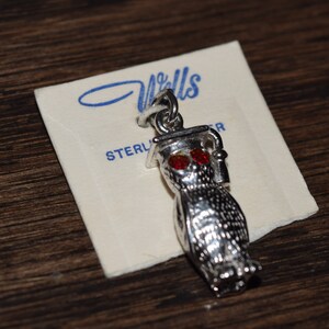 Owl Graduation Charm Sterling Silver Wells - Etsy