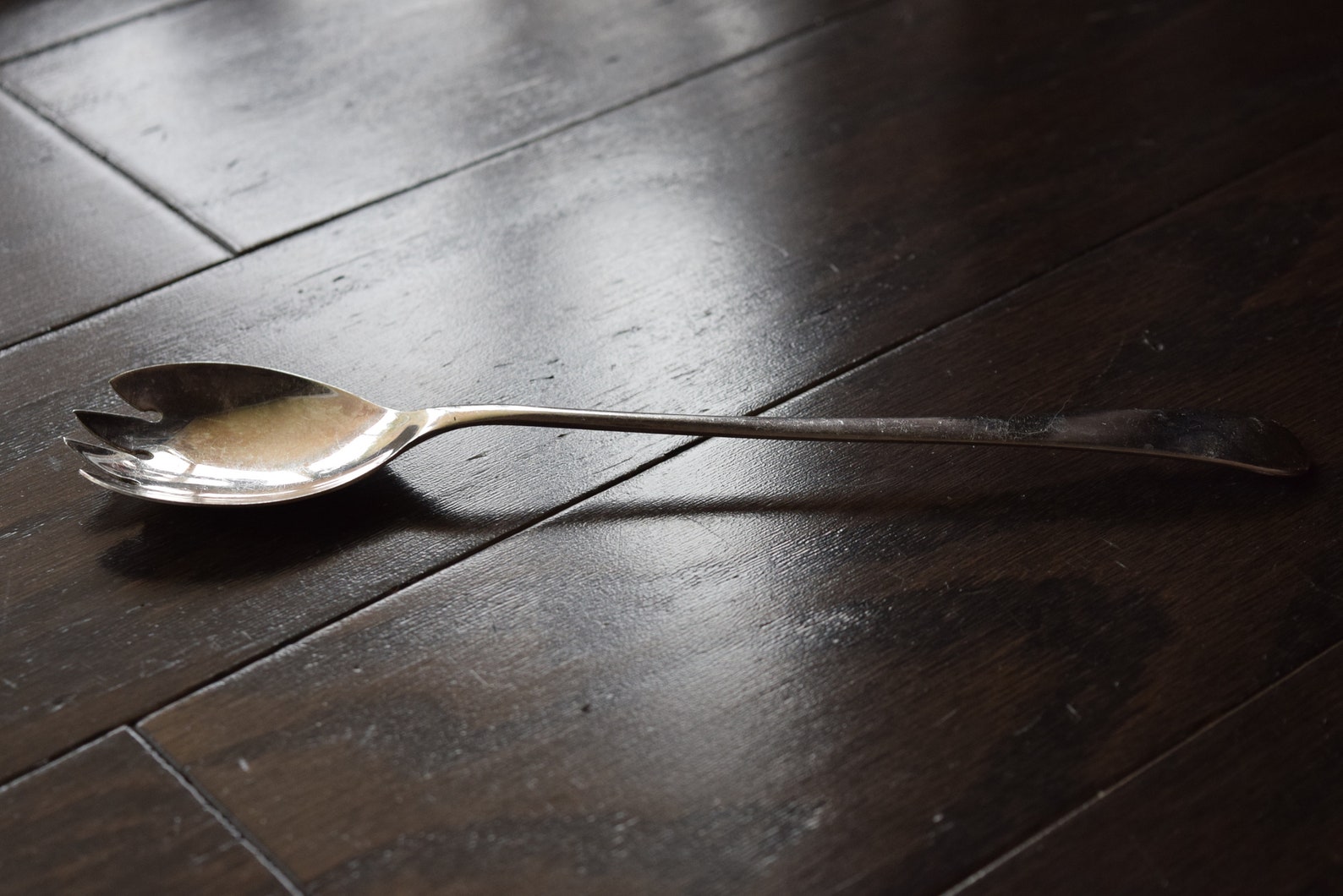 Silver Plated Salad Fork Made in England Large Spork - Etsy