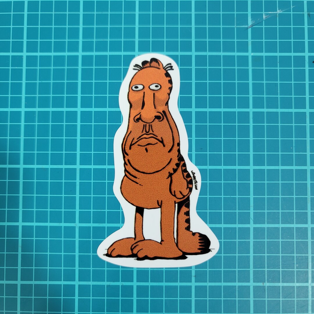 Garfield Sticker 2 X 3 Inch Glossy - Etsy