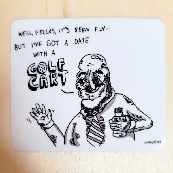 Funny Golf Cart Decal - Etsy