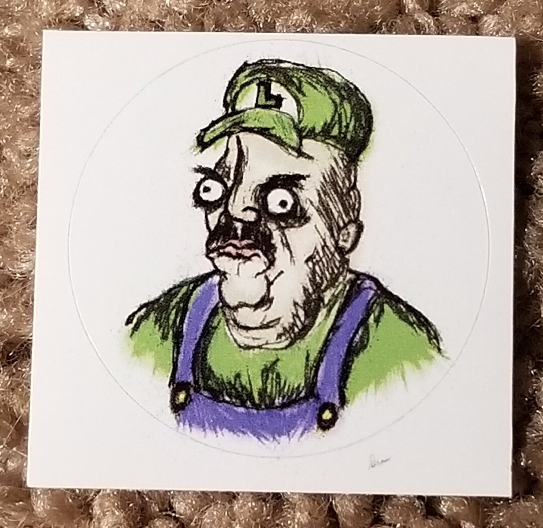 Luigi Sticker 1.5 X 1.5 Inch Glossy - Etsy