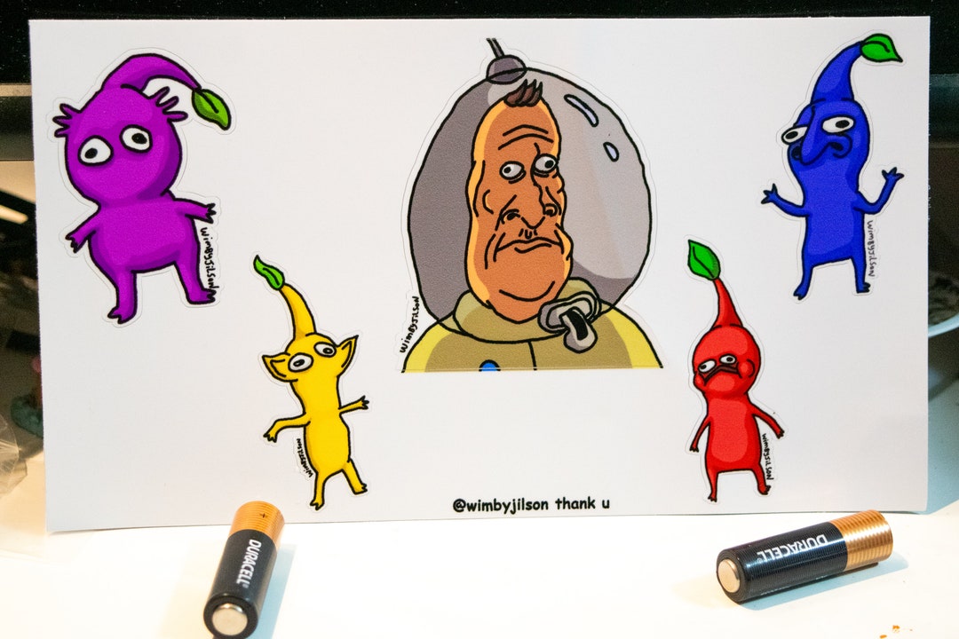 A Sheet of Dang Pikmin Stickers I Drew roughly 3x2 Inches Each - Etsy