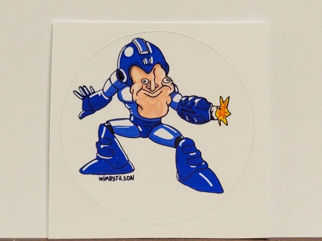 Mega Man Sticker (1.5 X 1.5 Inch Glossy) - Etsy