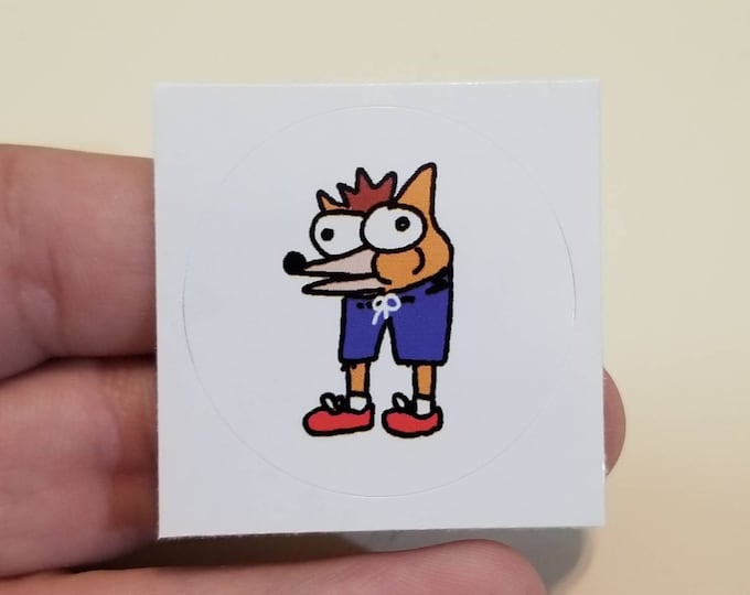 Crash Bandicoot Sticker 1.5 X 1.5 Inch Glossy - Etsy